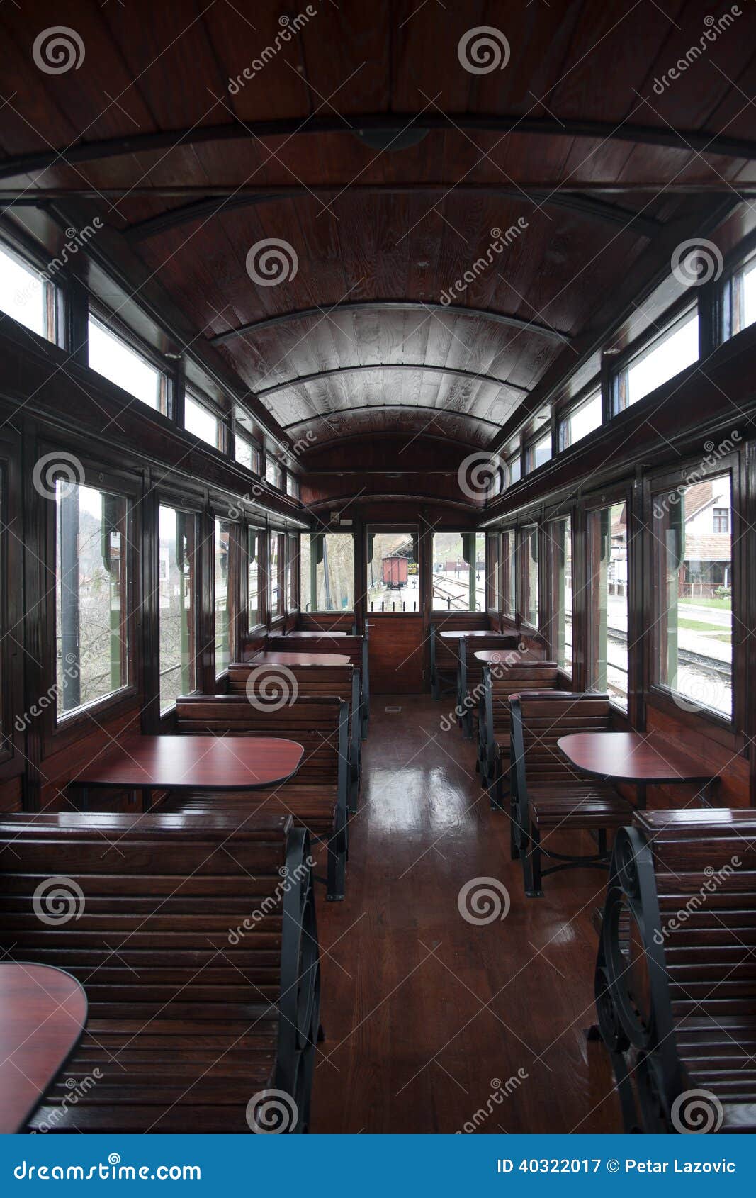 Interior of Luxury Old Train Carriage Stock Image - Image of interior ...
