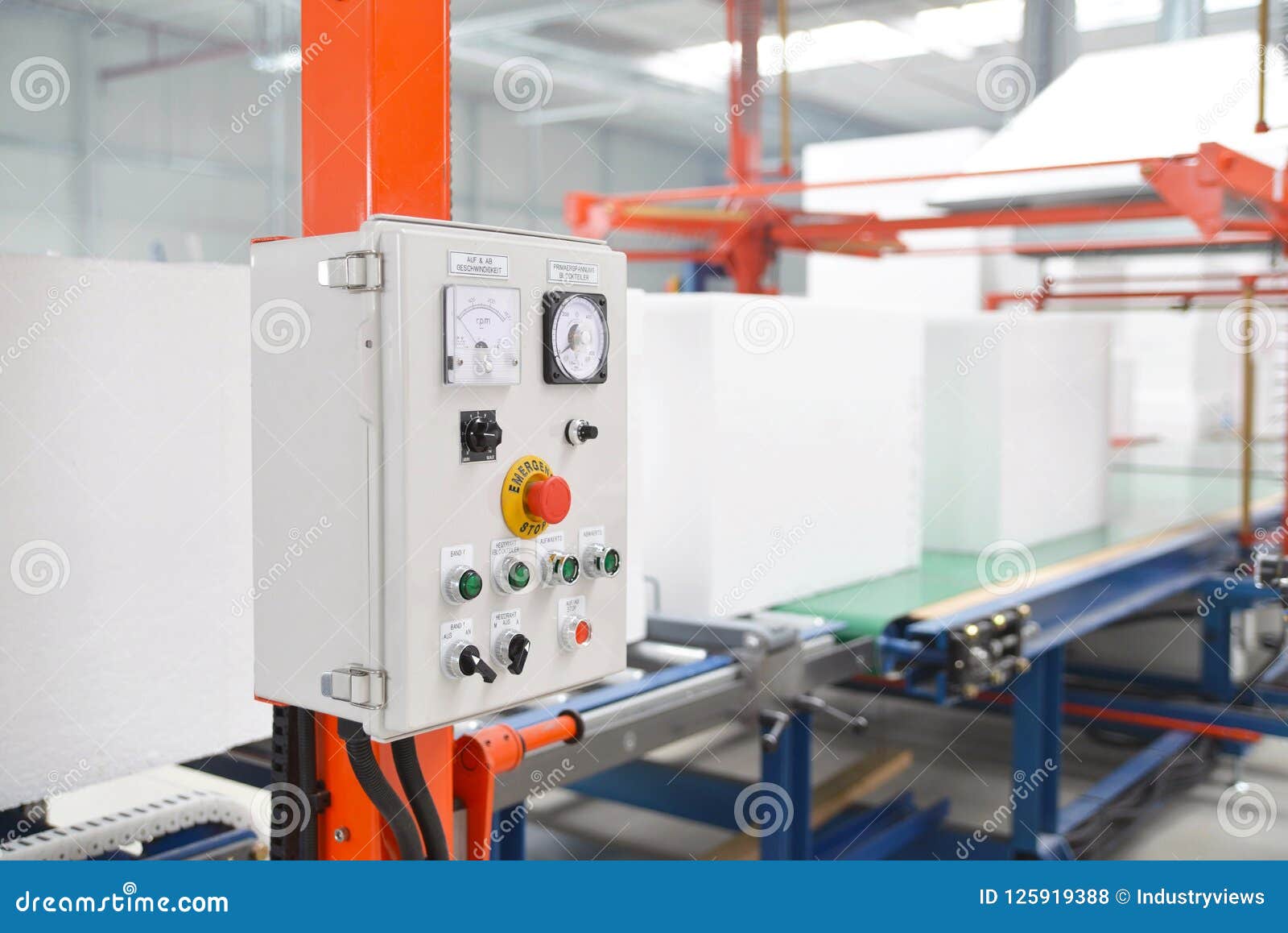 Interior and Machinery in a Factory for the Production of Styrofoam ...