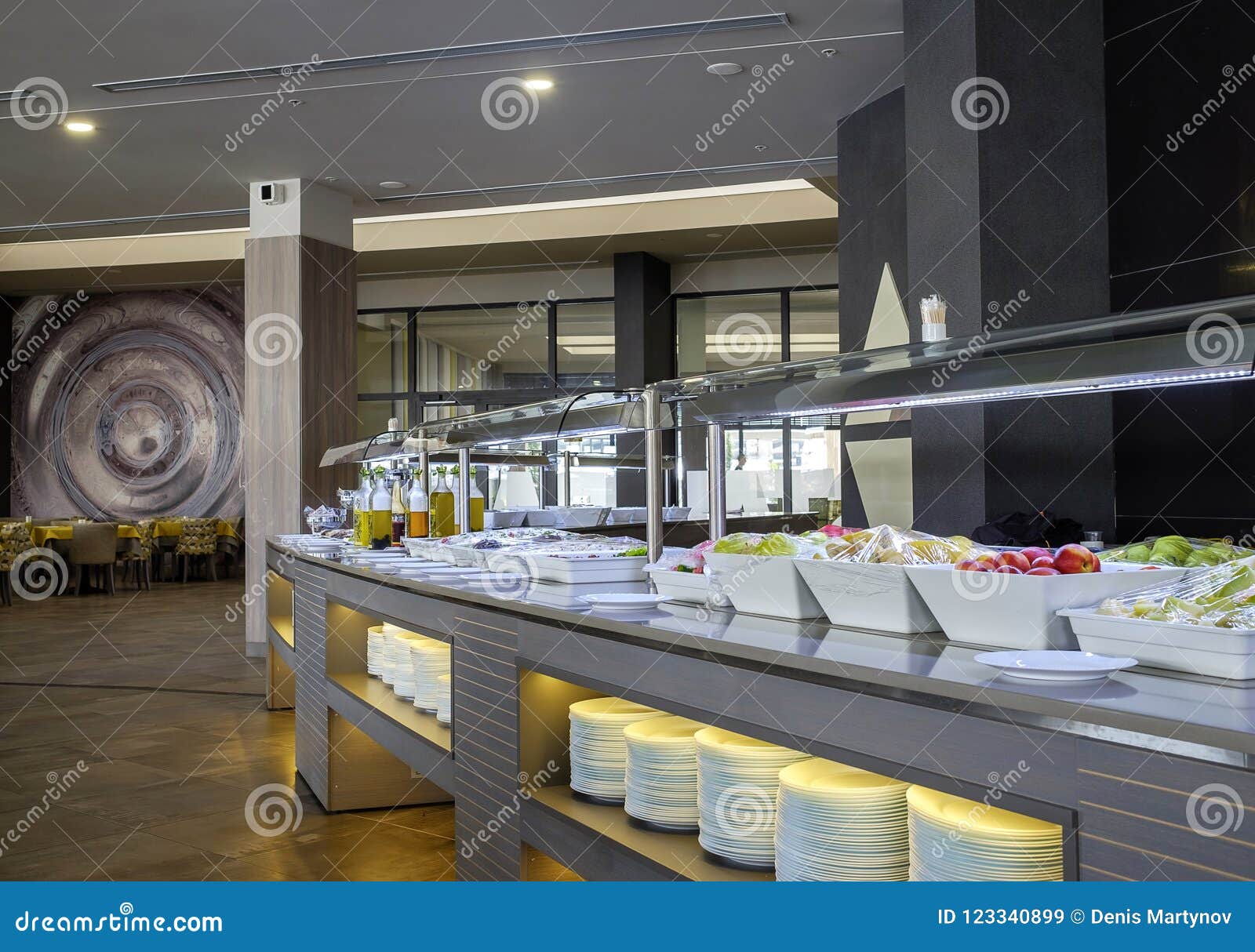 Interior of the Main Restaurant with a Buffet 3 Stock Image - Image of ...