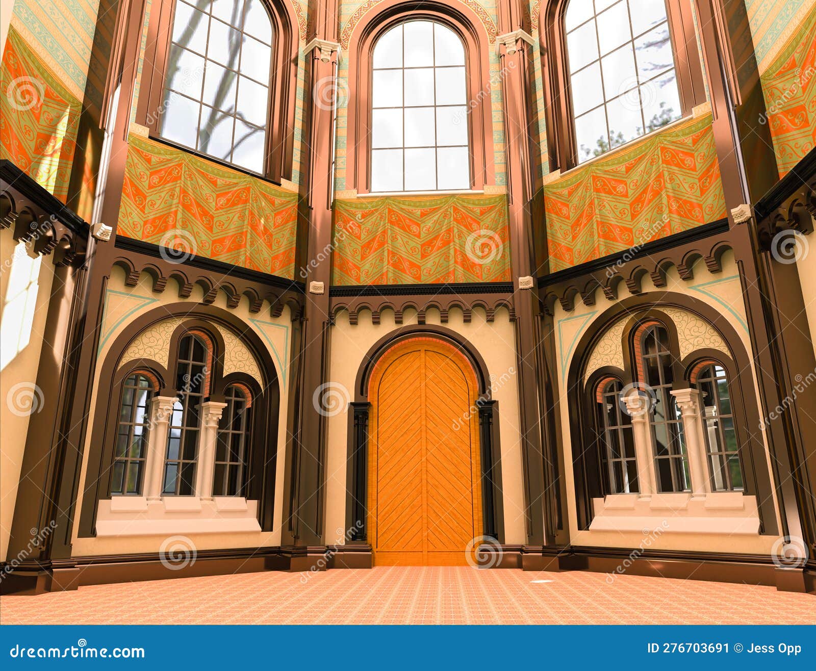 Interior of the Main Vestibule or Atrium of a Synagogue. Interior ...