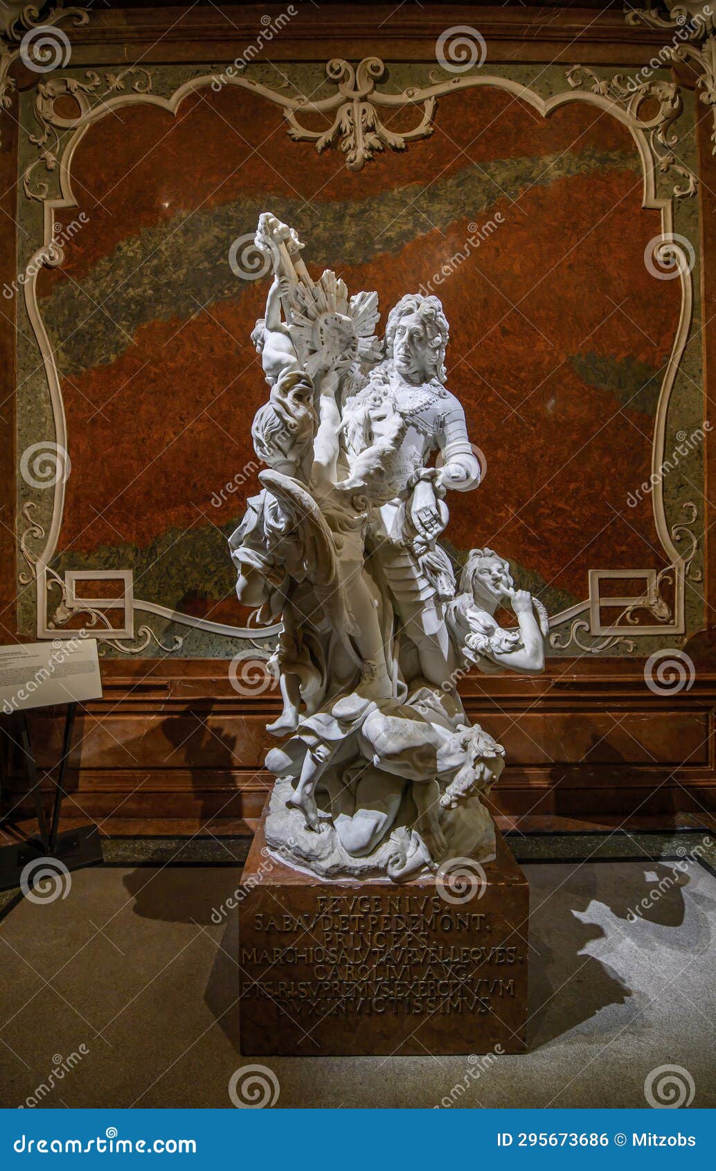 Interior of the Marble Hall in Lower Belvedere Palace in Vienna ...