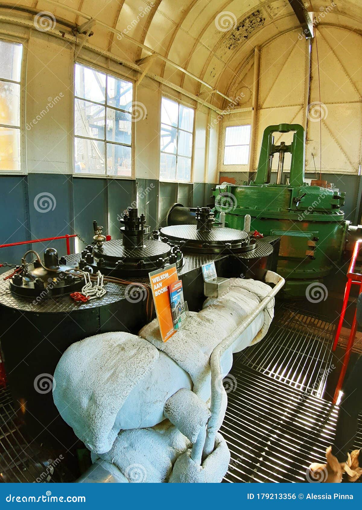 Interior of the Maritime Naval Museum with Engine Parts and Navigation ...