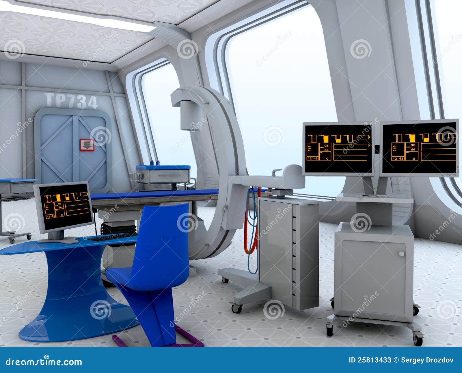 Interior of the Medical Laboratory Stock Illustration - Illustration of ...