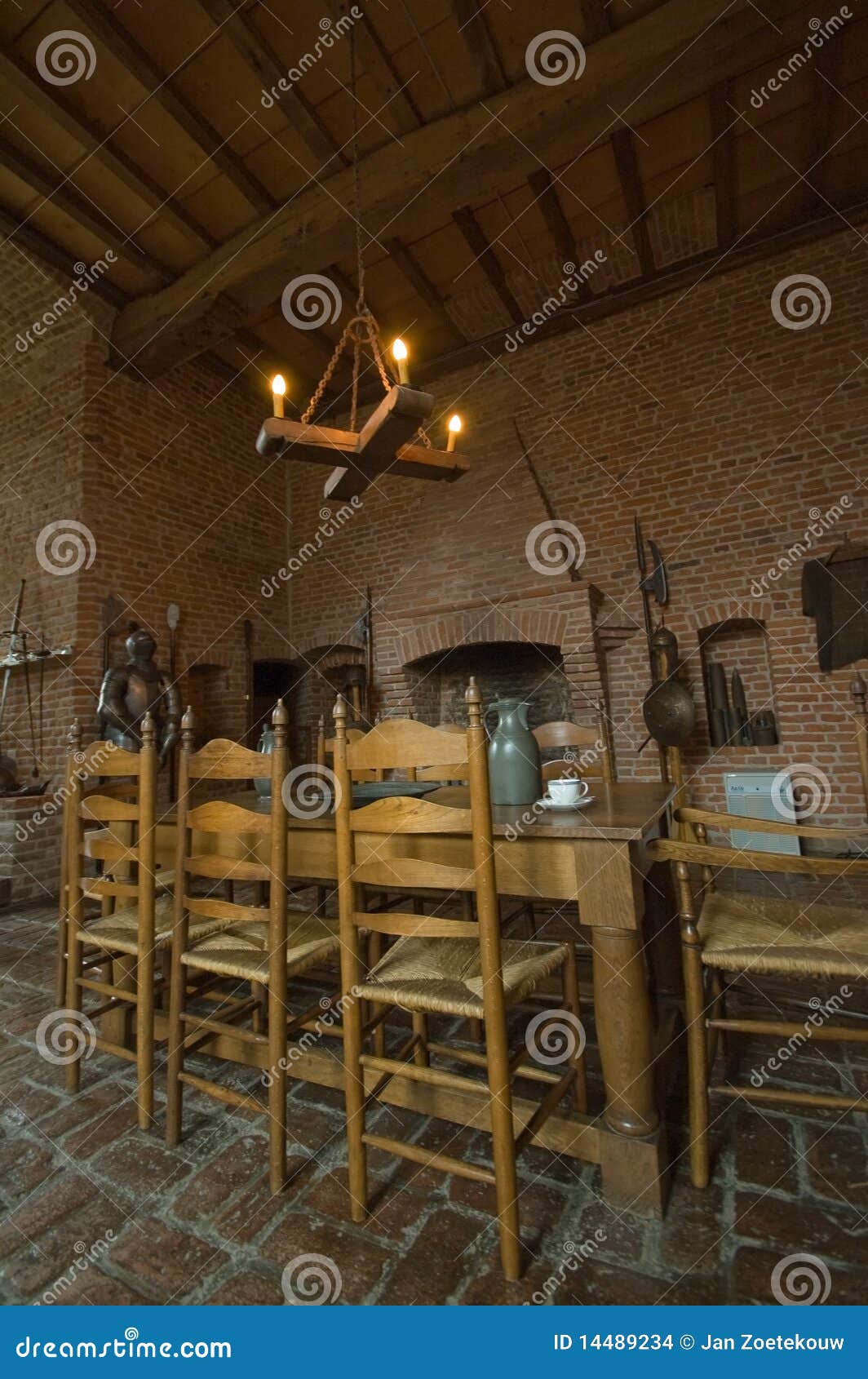 Interior medieval foto de archivo. Imagen de silla, interior - 14489234