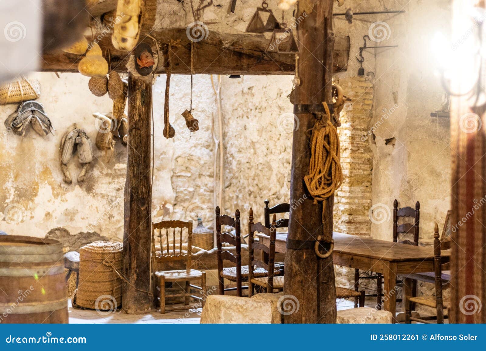 Interior of a Medieval House. Medieval Concept Stock Image - Image of ...