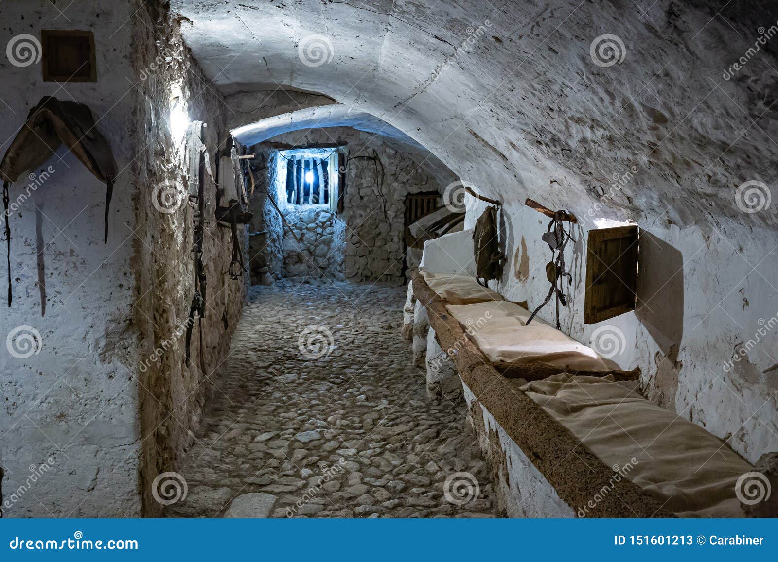 Interior of Medieval Stables in Spain Stock Image - Image of stone ...