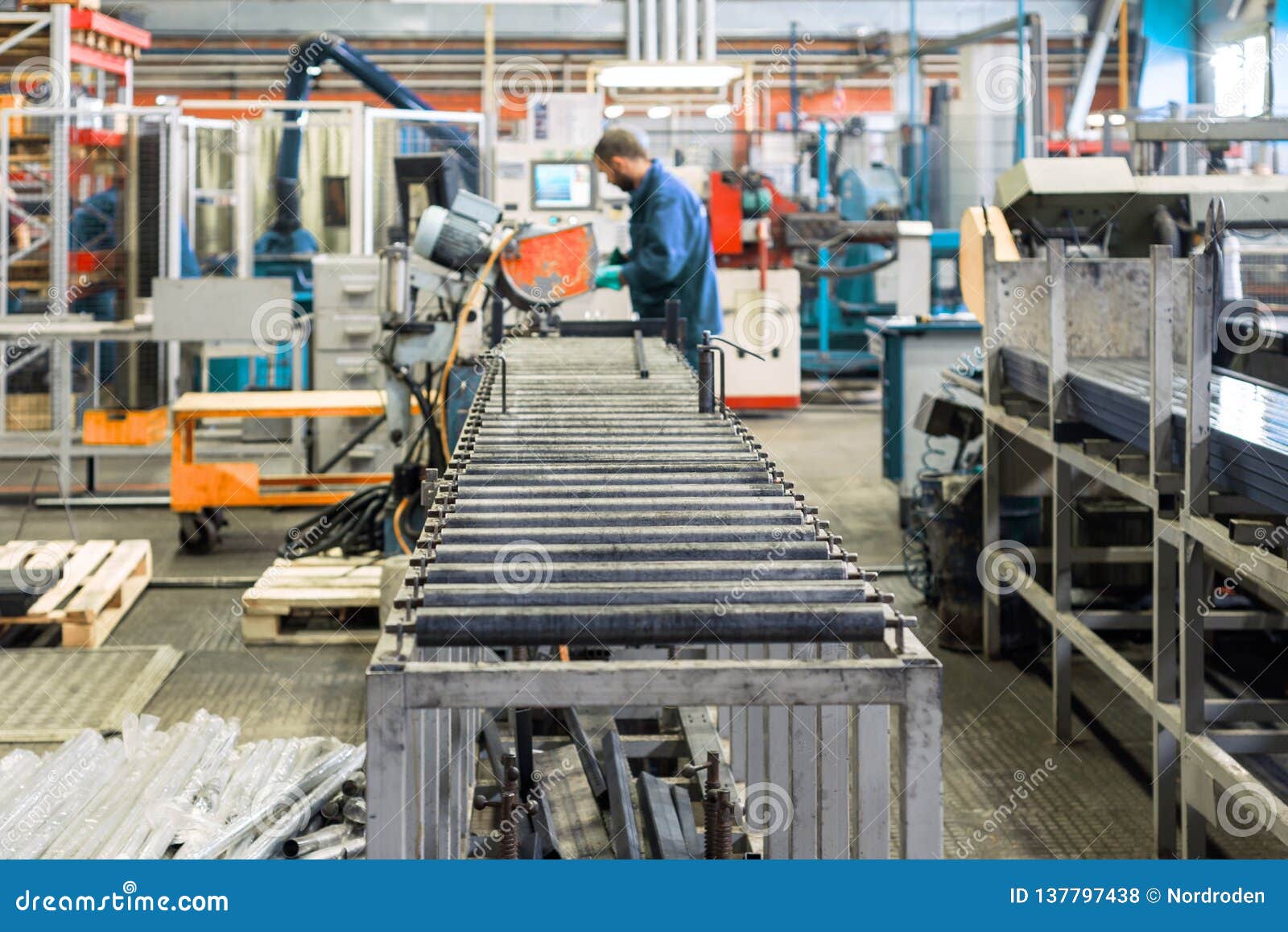 The Interior of the Metalworking Shop. Stock Photo - Image of building ...