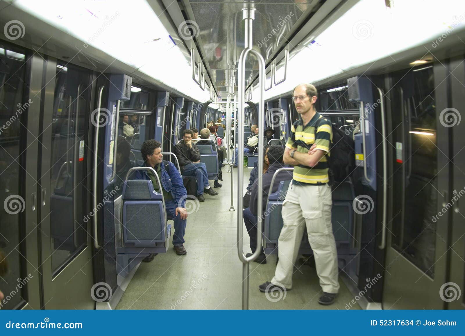 Interior of the Metro Train, Paris, France Editorial Stock Image ...