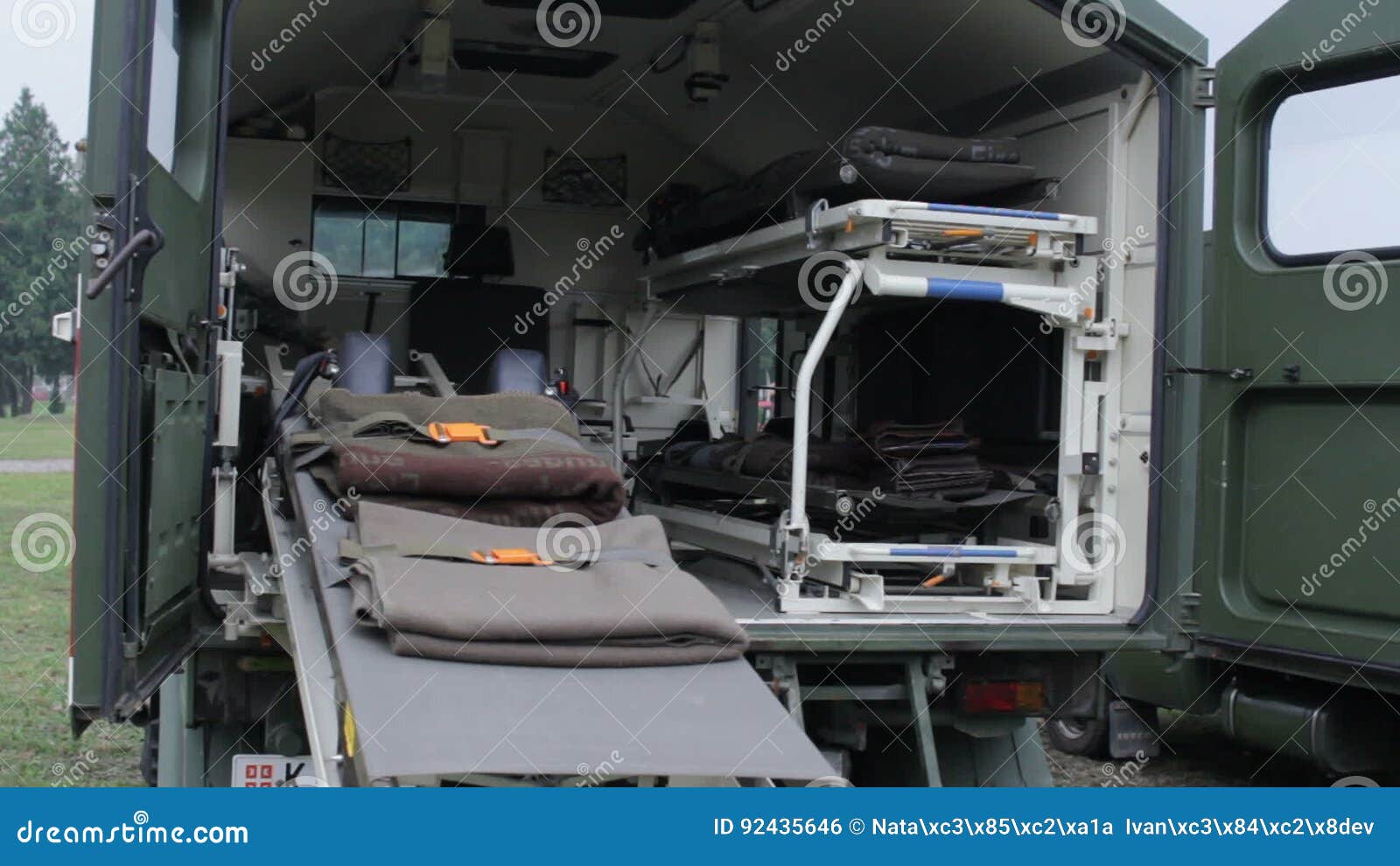 Interior of Military Ambulance Vehicle Stock Footage - Video of ...