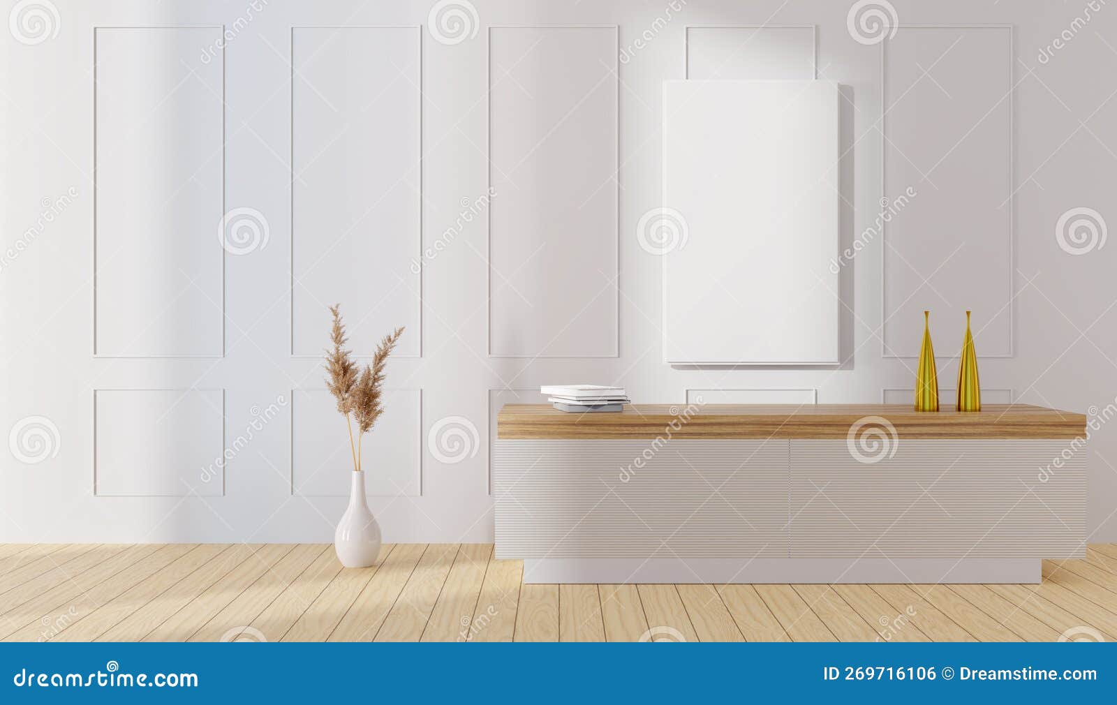 Interior Mock Up and Template Design for Idea Stock Illustration ...
