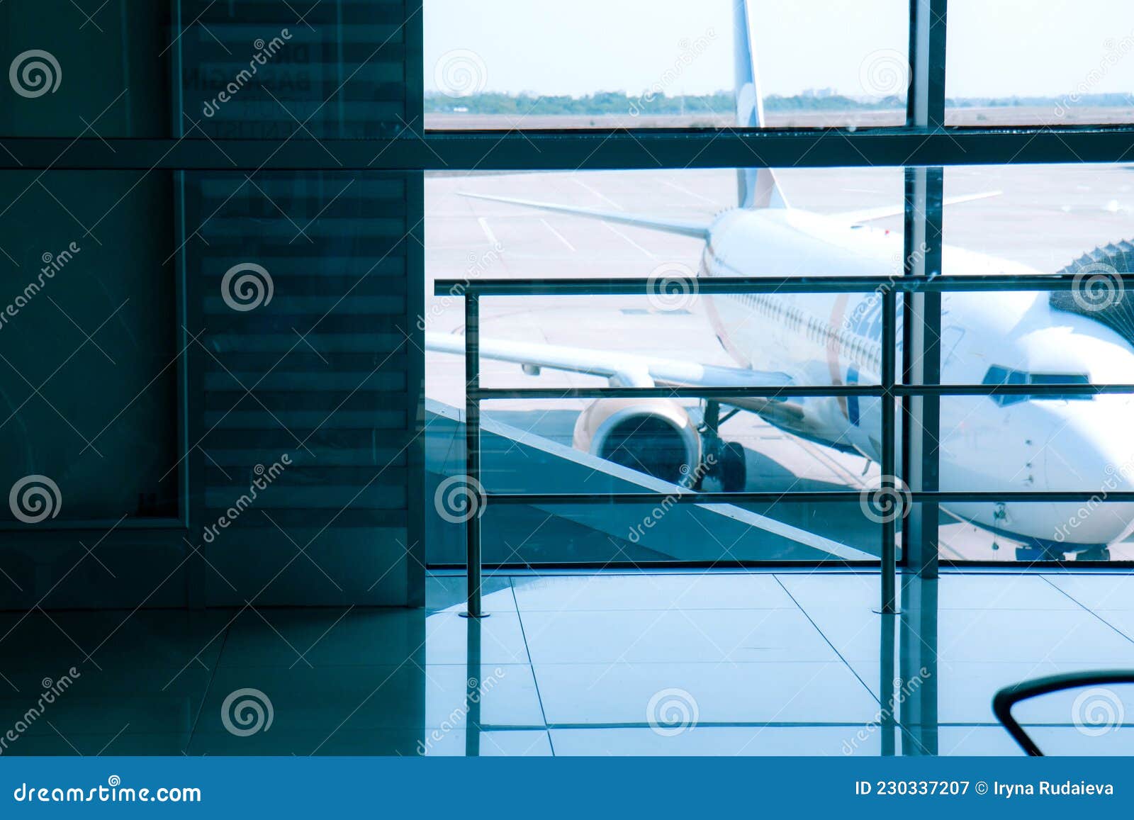 Interior of a Modern Airport Terminal Building Stock Image - Image of ...