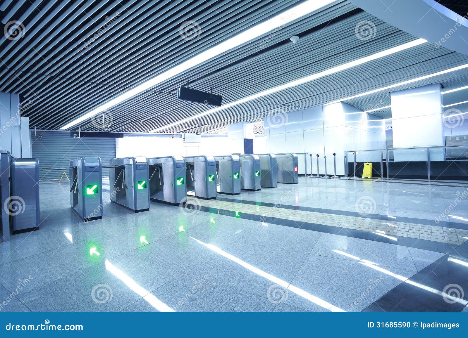Interior of the Modern Architectural at Automatic Fare Gate Stock Photo ...