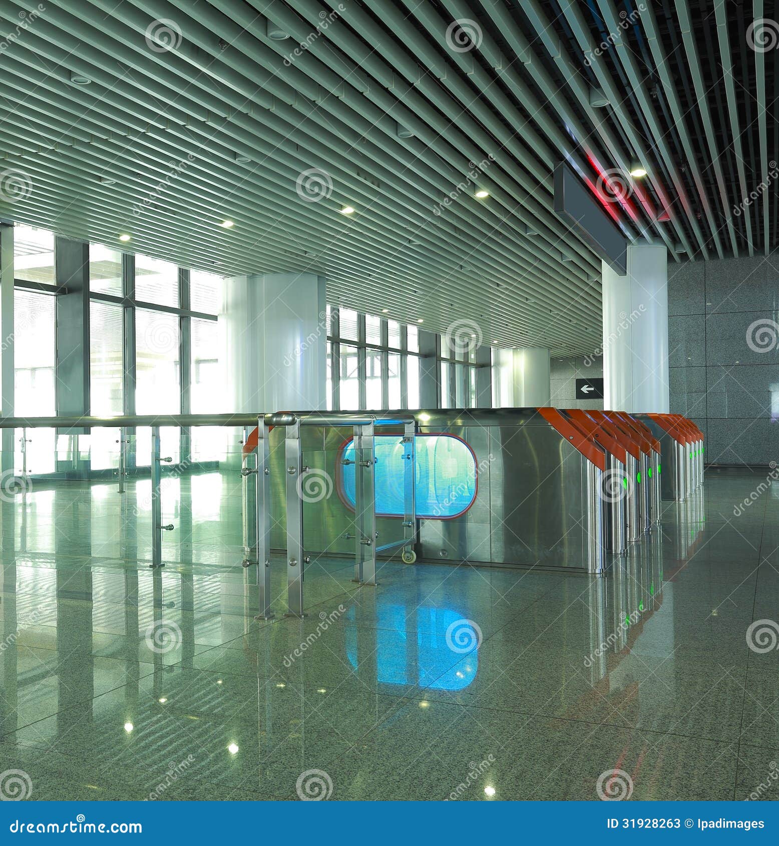 Interior of the Modern Architectural at Automatic Fare Gate Stock Image ...