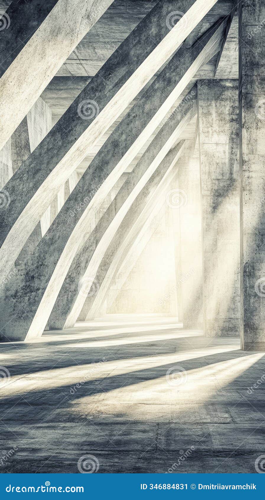 The Interior of a Modern Architectural Building Features Dynamic ...