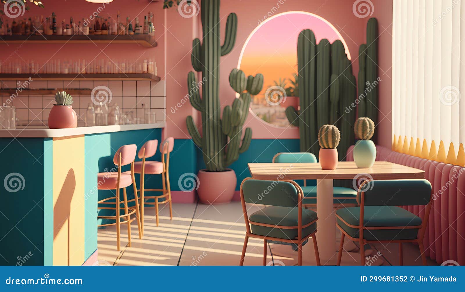 Interior of a Modern Bar. 3d Rendering, 3d Illustration Stock ...