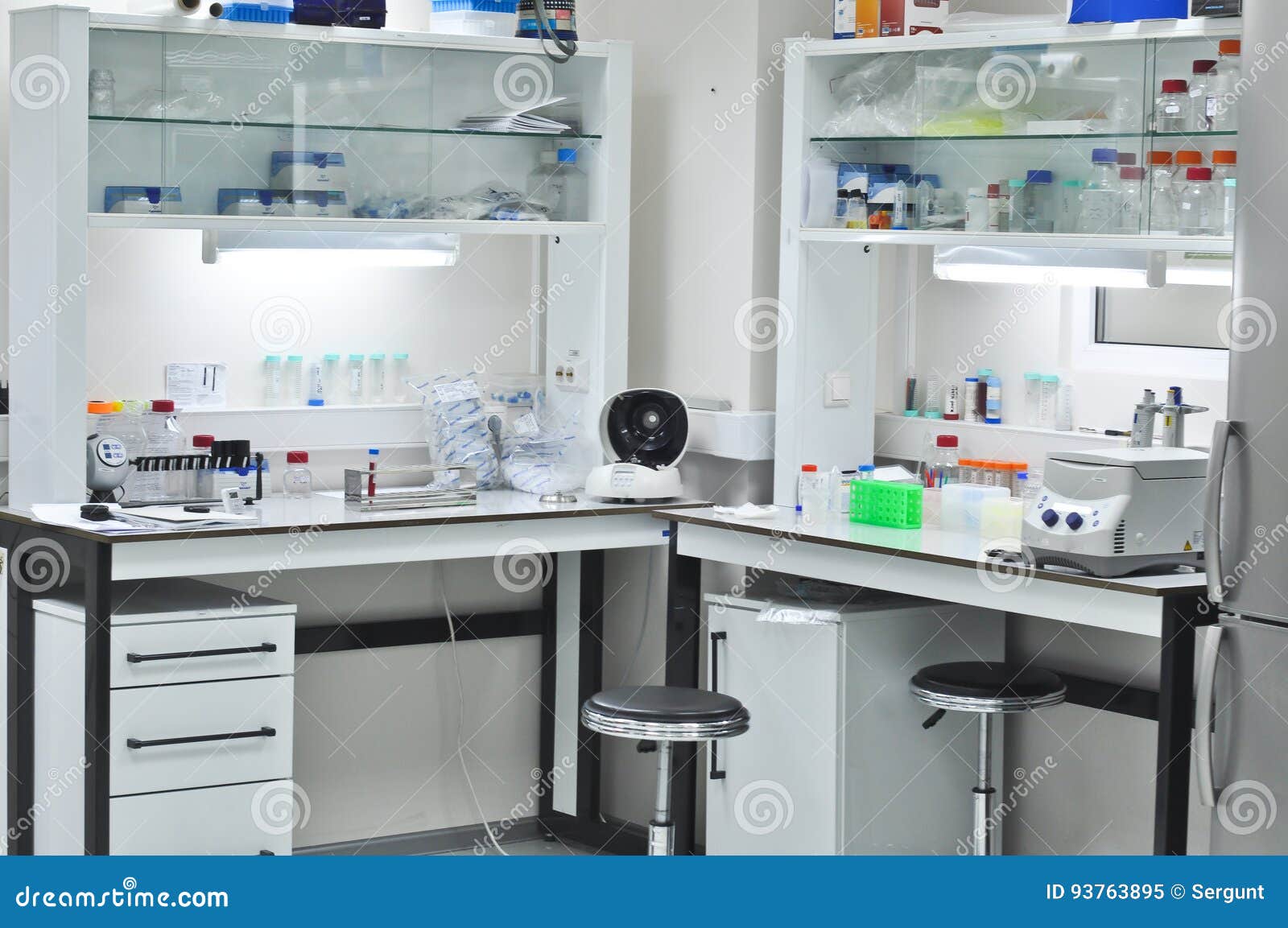 Interior of a Modern Biological Laboratory. Stock Image - Image of ...