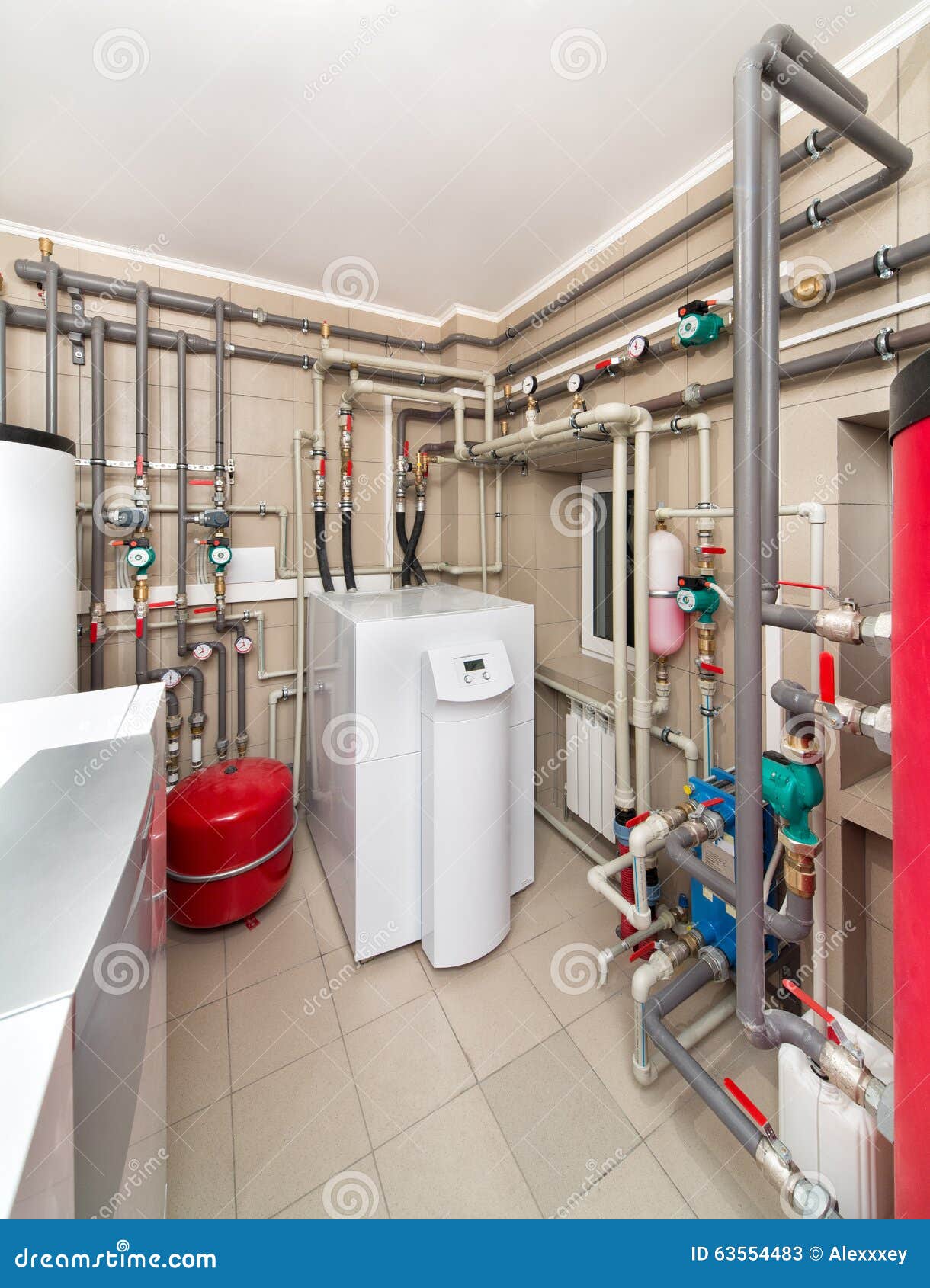 Interior of Modern Boiler with a Boiler in a Deep Well Pump Stock Image ...