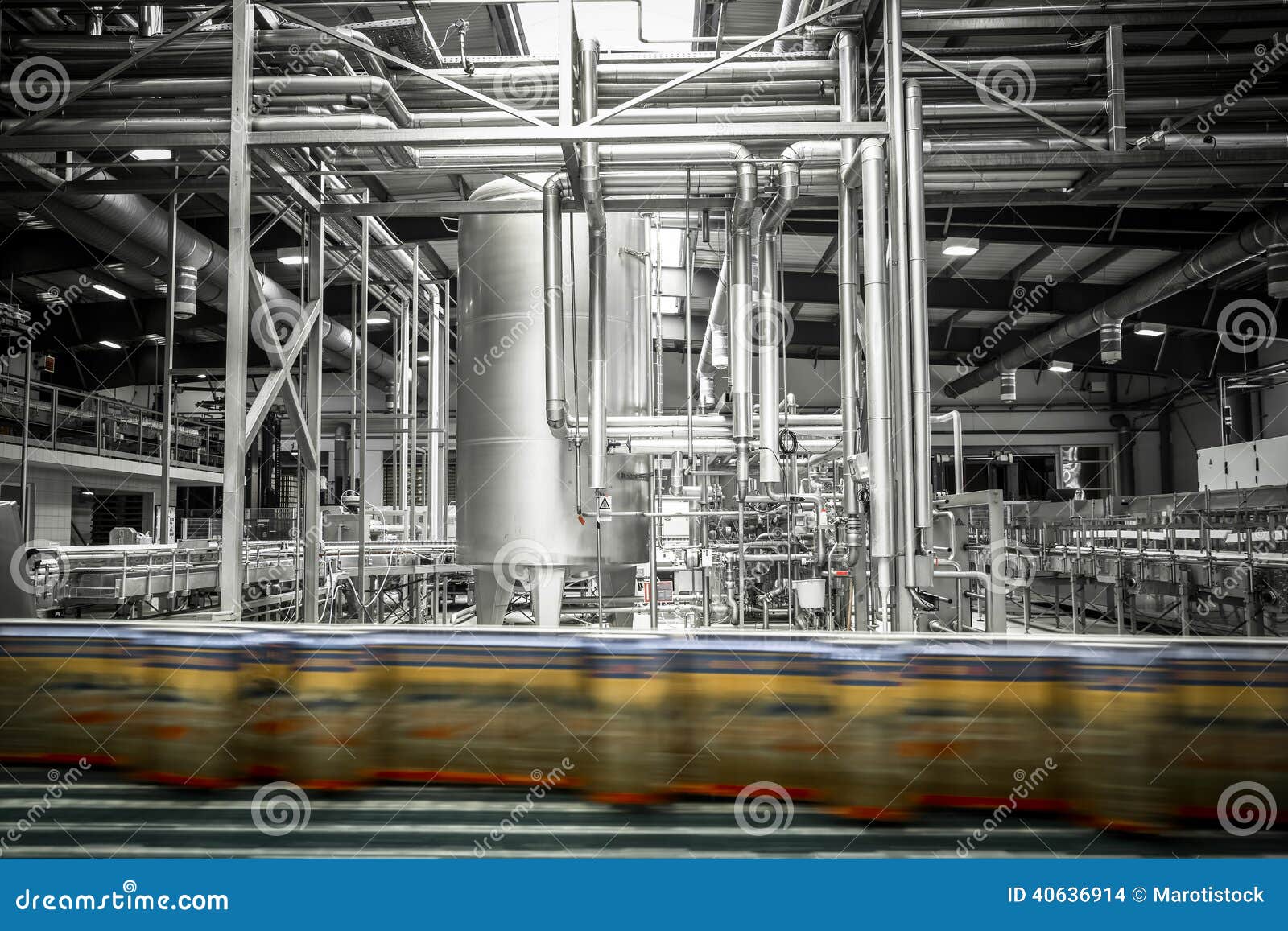 Interior of a Modern Brewery, Equipment, Tools, Beer Can Stock Photo ...