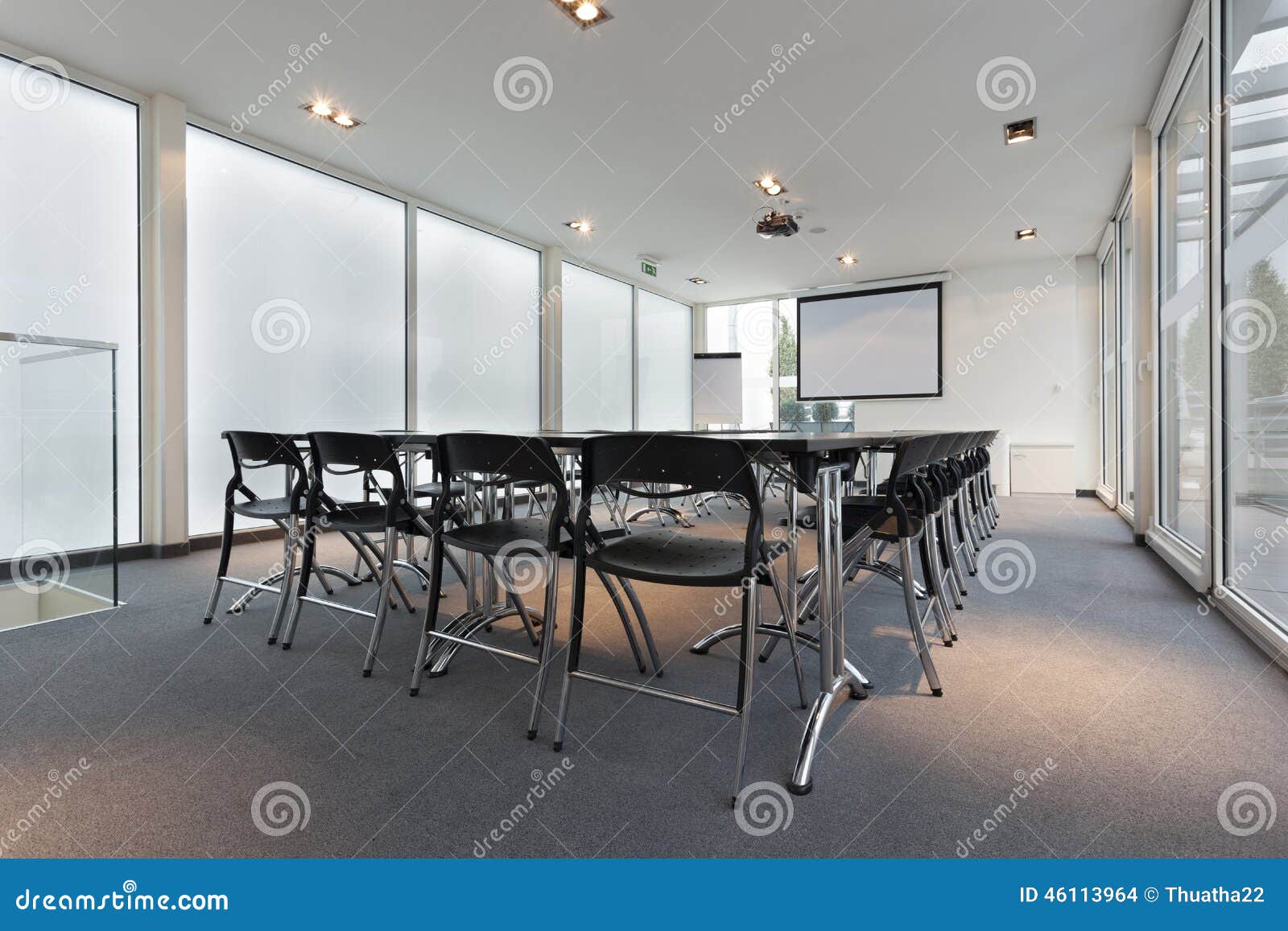 Interior of a Modern Bright Conference Room Stock Photo - Image of hall ...