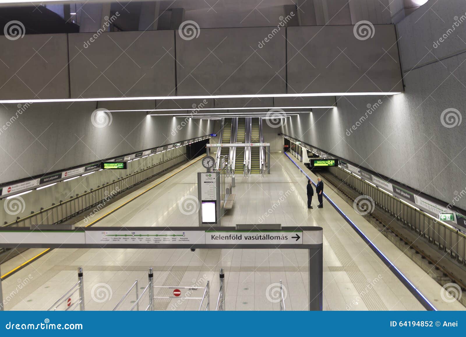 Interior of the Modern Budapest Metro (subway) Station Editorial ...