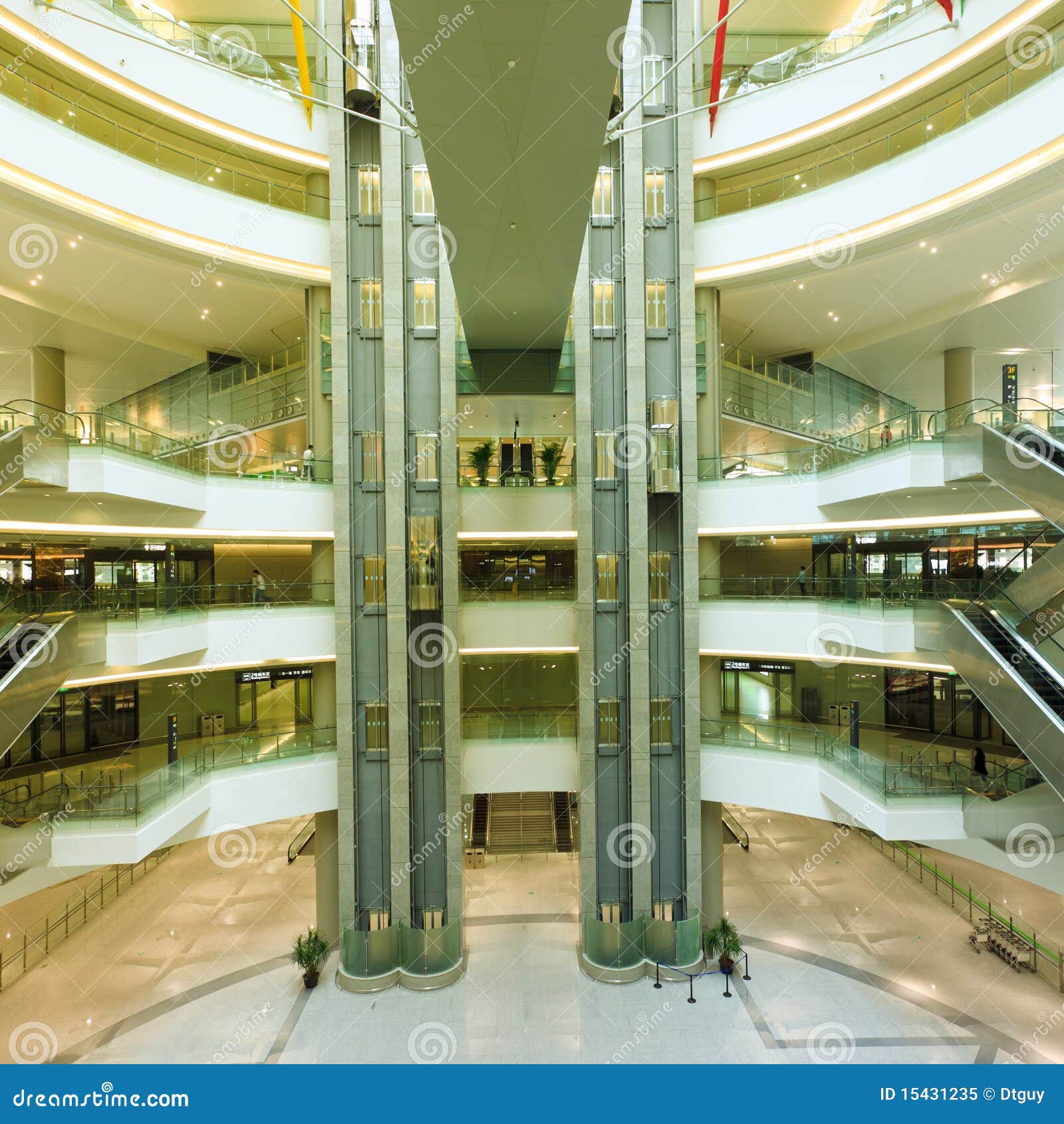 Interior of Modern Building Stock Image - Image of light, panorama ...