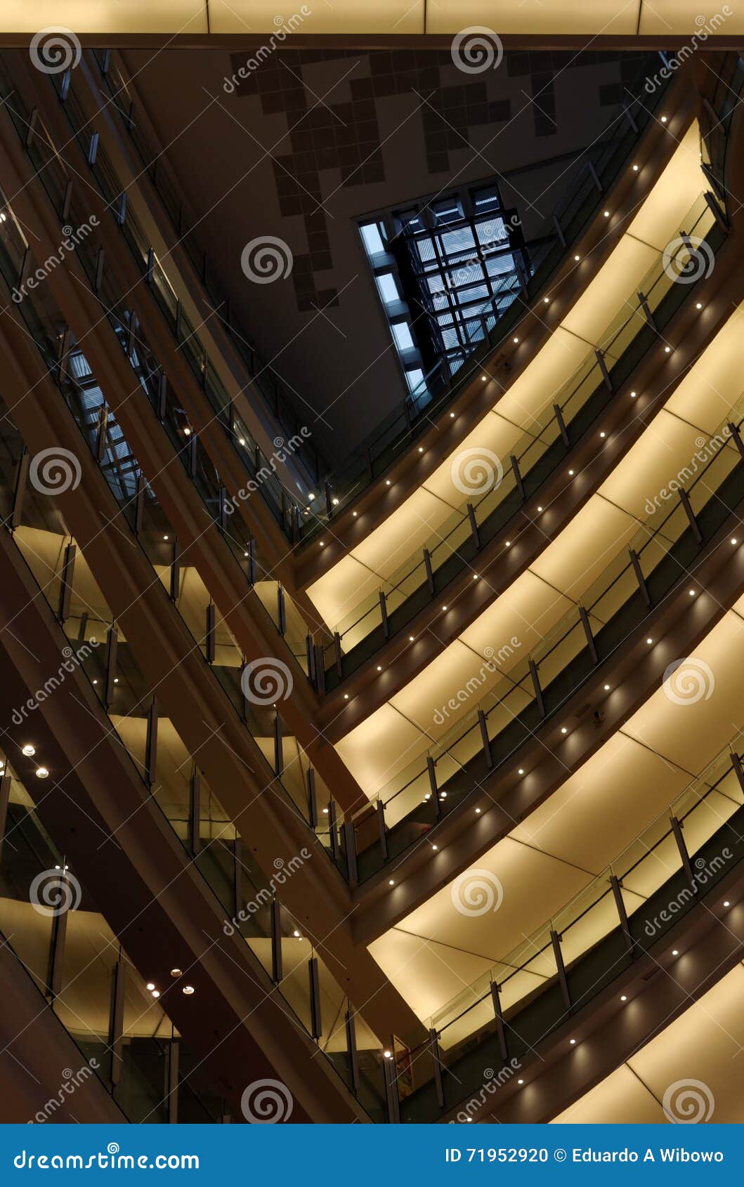 Interior of a Modern Building with Several Floors Stock Photo - Image ...