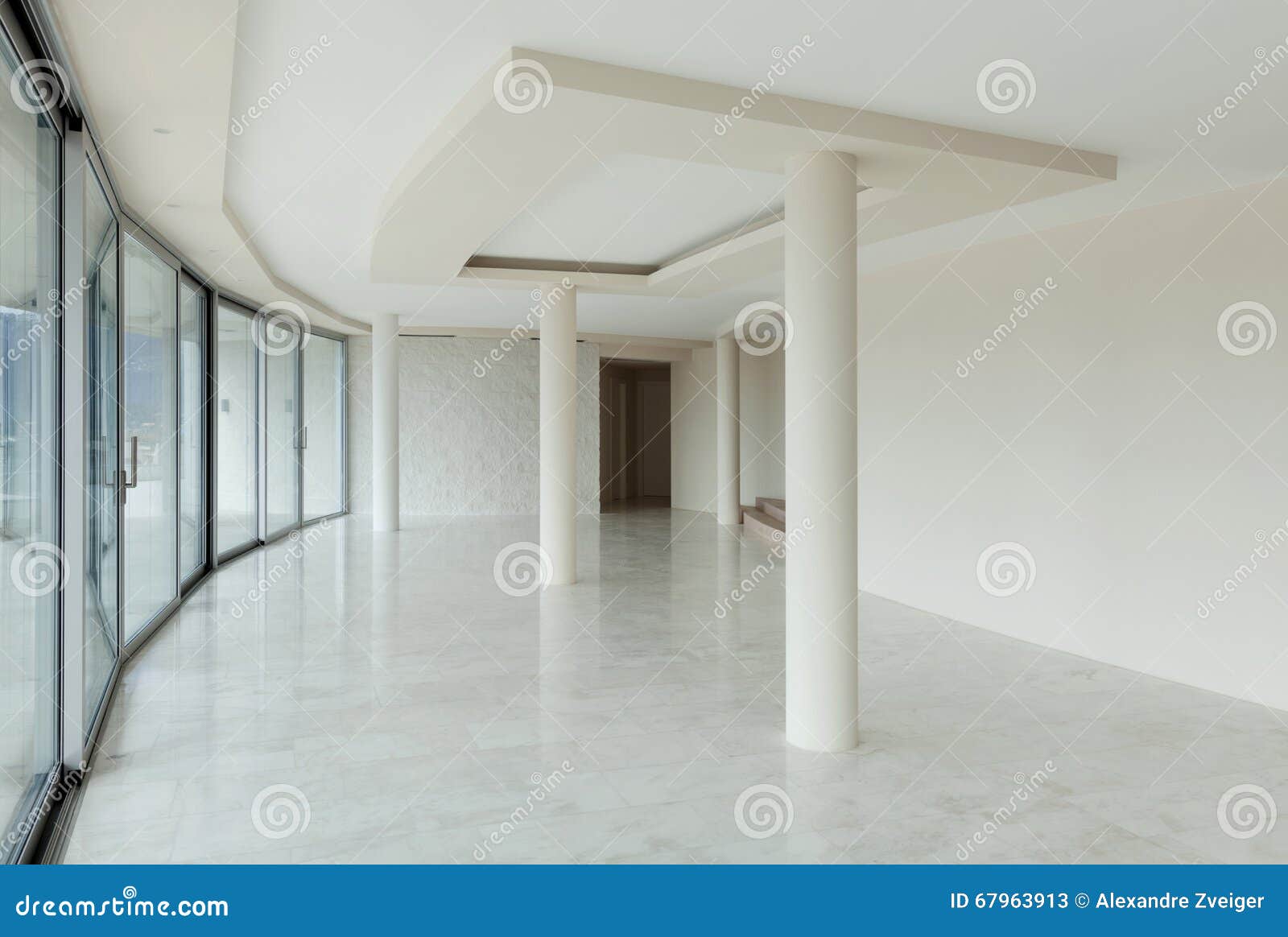Interior of a Modern Building Stock Image - Image of wall, floor: 67963913