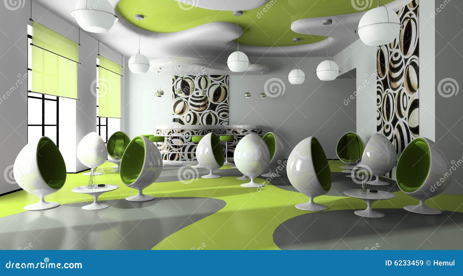 Modern Cafe, Coffee Shop Realistic Vector Interior | CartoonDealer.com ...