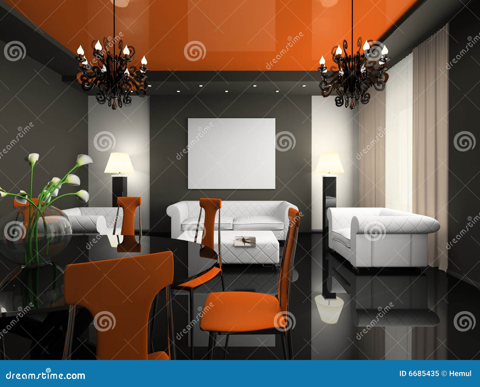 Modern Cafe, Coffee Shop Realistic Vector Interior | CartoonDealer.com ...