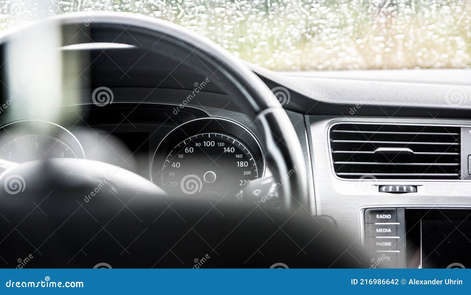 Interior of a Modern Car. Comfort Drive. Stock Photo - Image of sedan ...