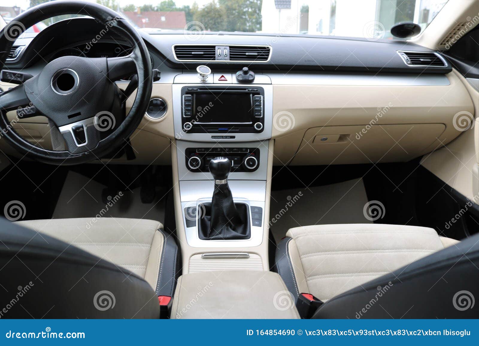 Interior of a Modern Car Dashboard. Stock Photo - Image of compact ...