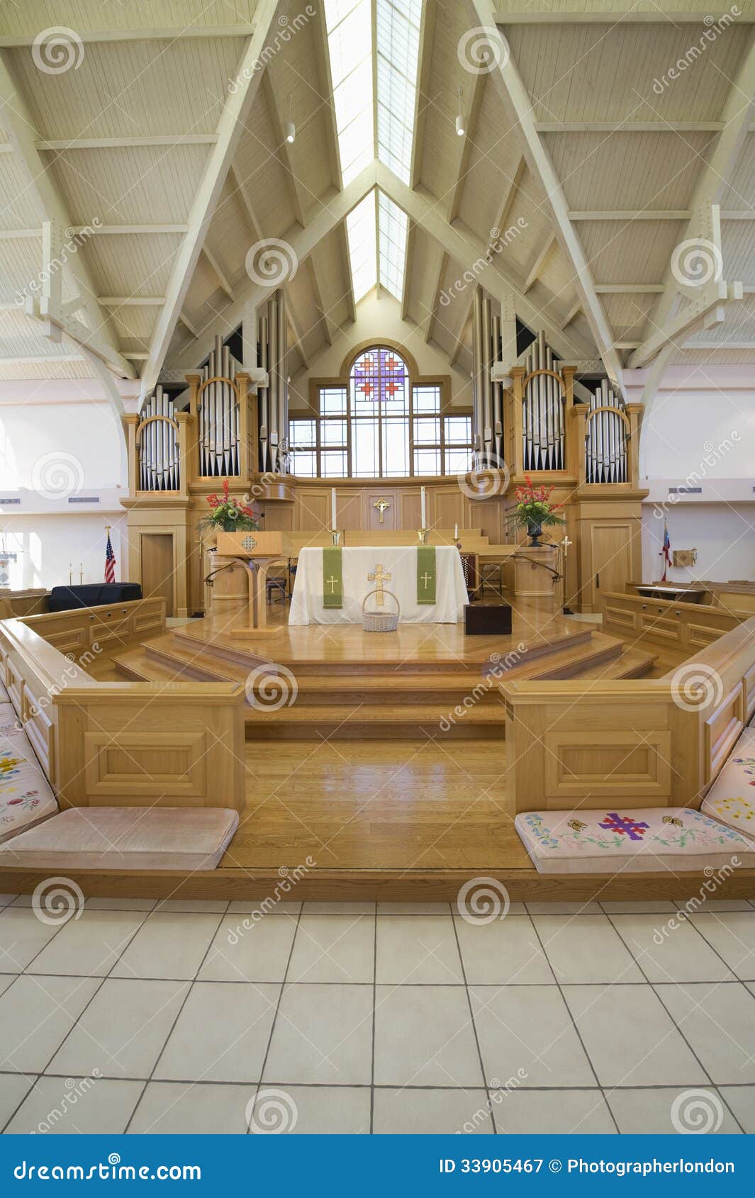 Interior of Modern Church stock image. Image of empty - 33905467