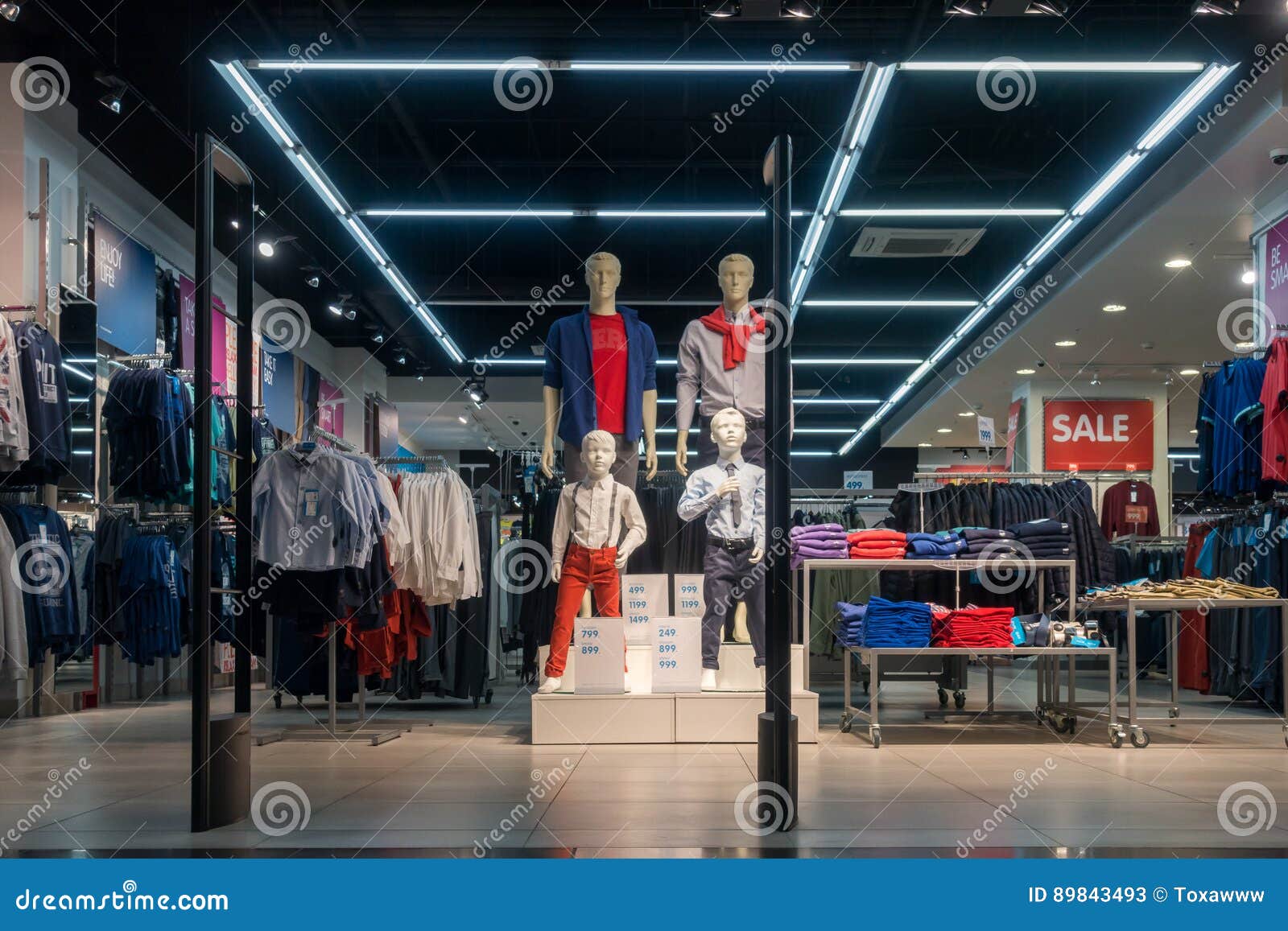 Interior of a Modern Clothing Store Stock Image - Image of shop ...