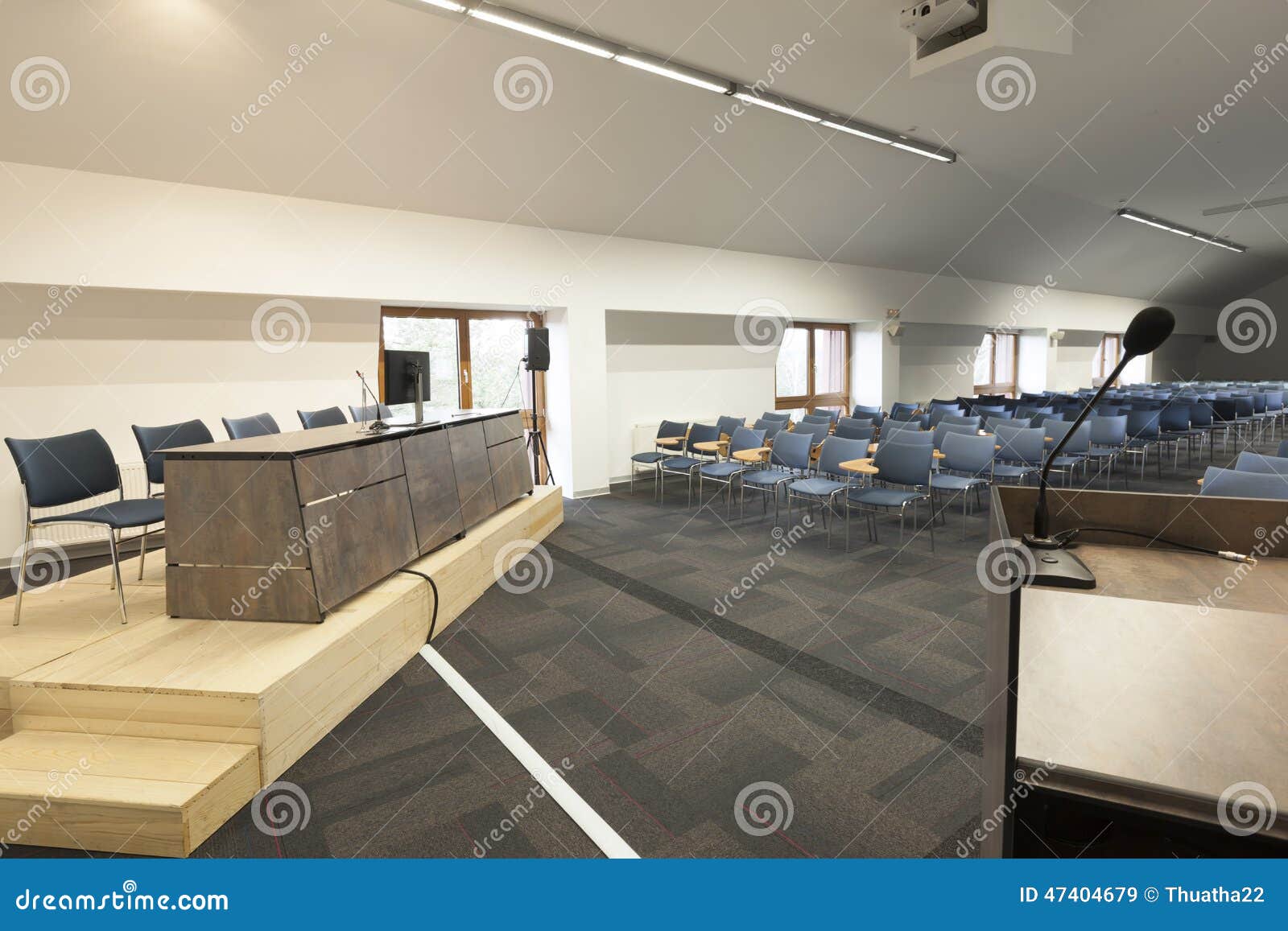 Interior of a Modern Conference Hall Stock Image - Image of room ...