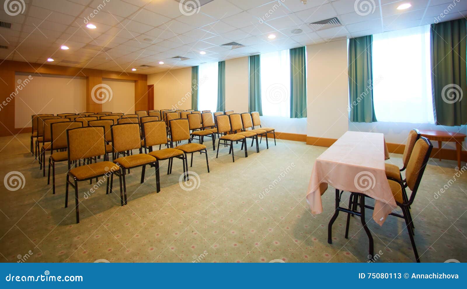 Interior of Modern Conference Hall Stock Image - Image of audience ...
