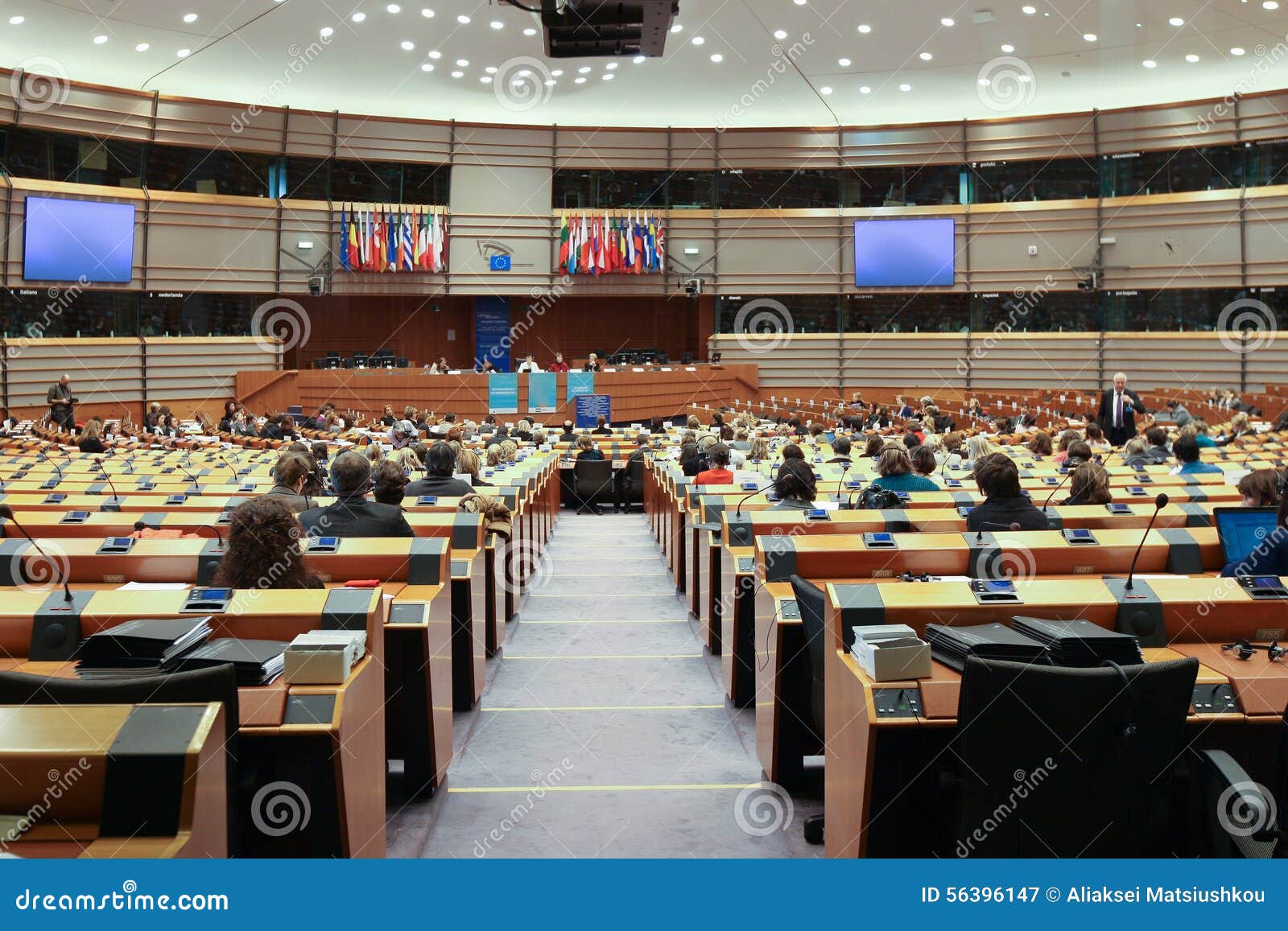 Interior of Modern Conference Hall View through a Window Editorial ...
