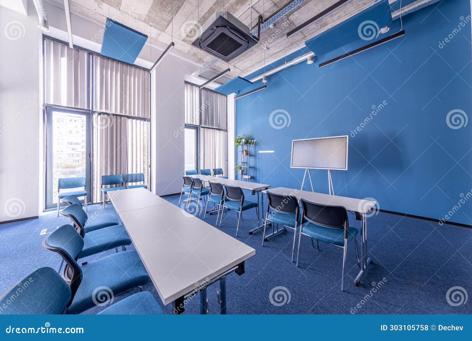 Interior of Modern Conference Room. Modern College Study Room. Clean ...