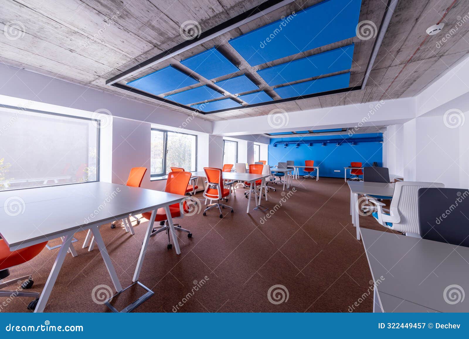 Interior of Modern Conference Room. Modern College Study Room. Clean ...