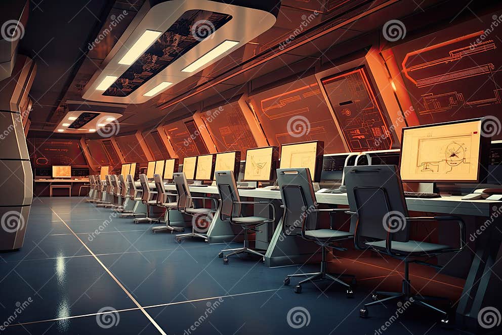 Interior of a Modern Conference Room. 3d Rendering Toned Image ...