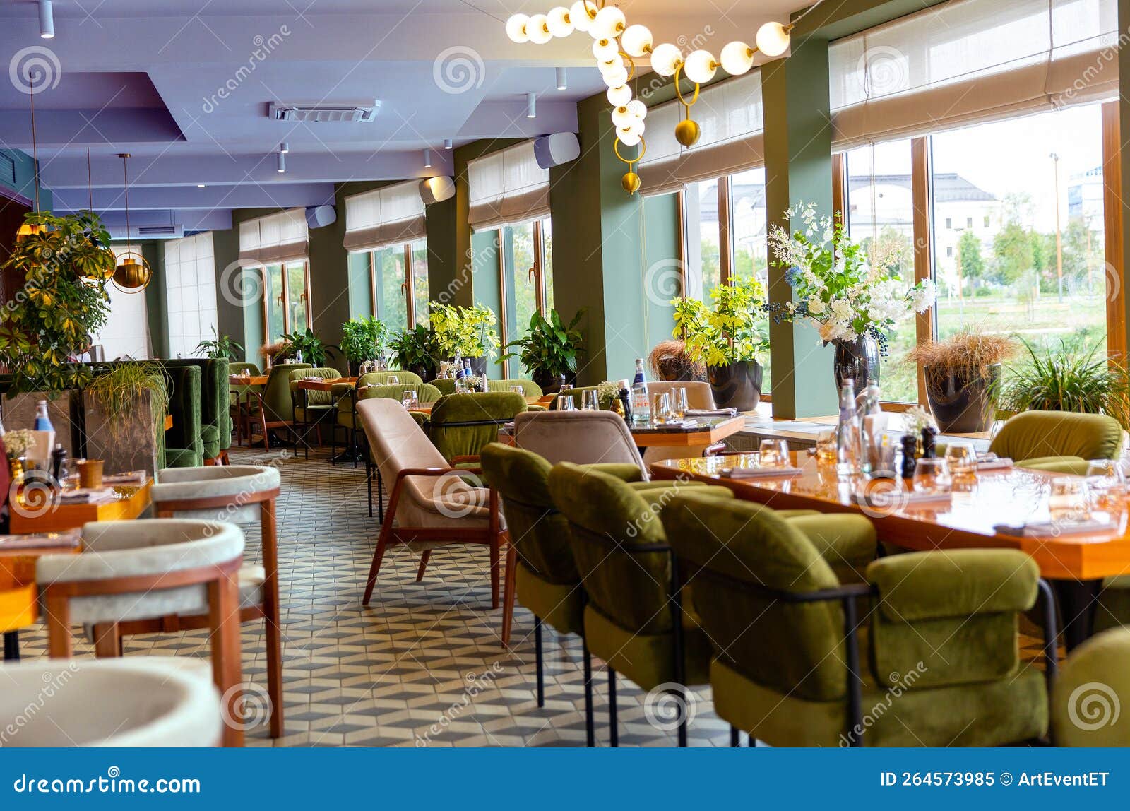 Interior of a Modern Cozy Italian Restaurant Stock Image - Image of ...