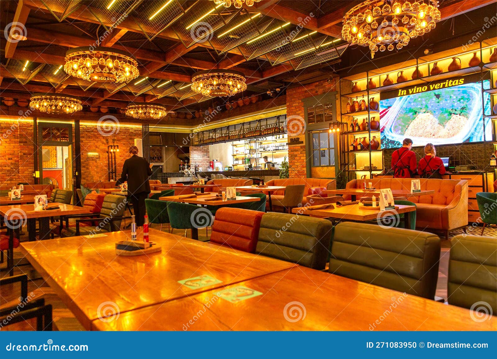 Loft Style Cafe With Co-working Space And Recycled Furniture Editorial ...