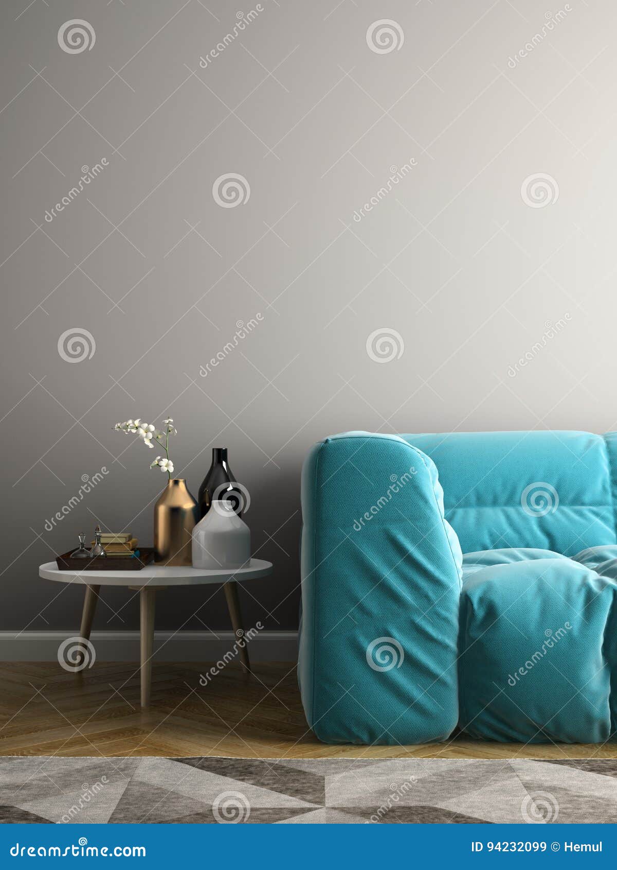 Interior Modern Design Room 3D Illustration Stock Image - Image of home ...