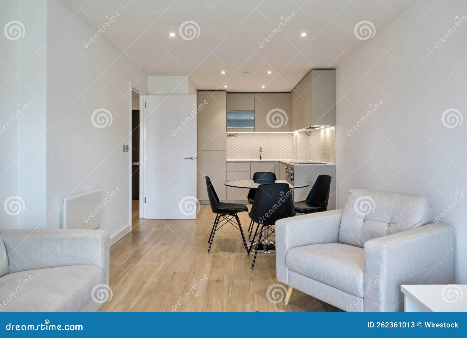 Interior of a Modern Dining Room and Kitchen with Beautiful Furniture ...