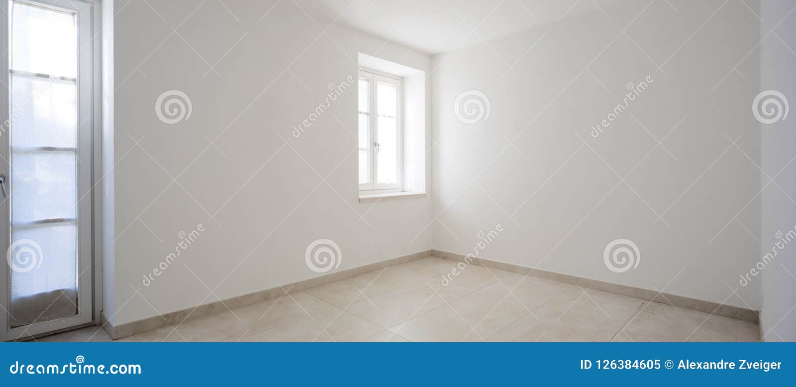 Interior of Modern Empty Apartment, Empty White Room Stock Image ...