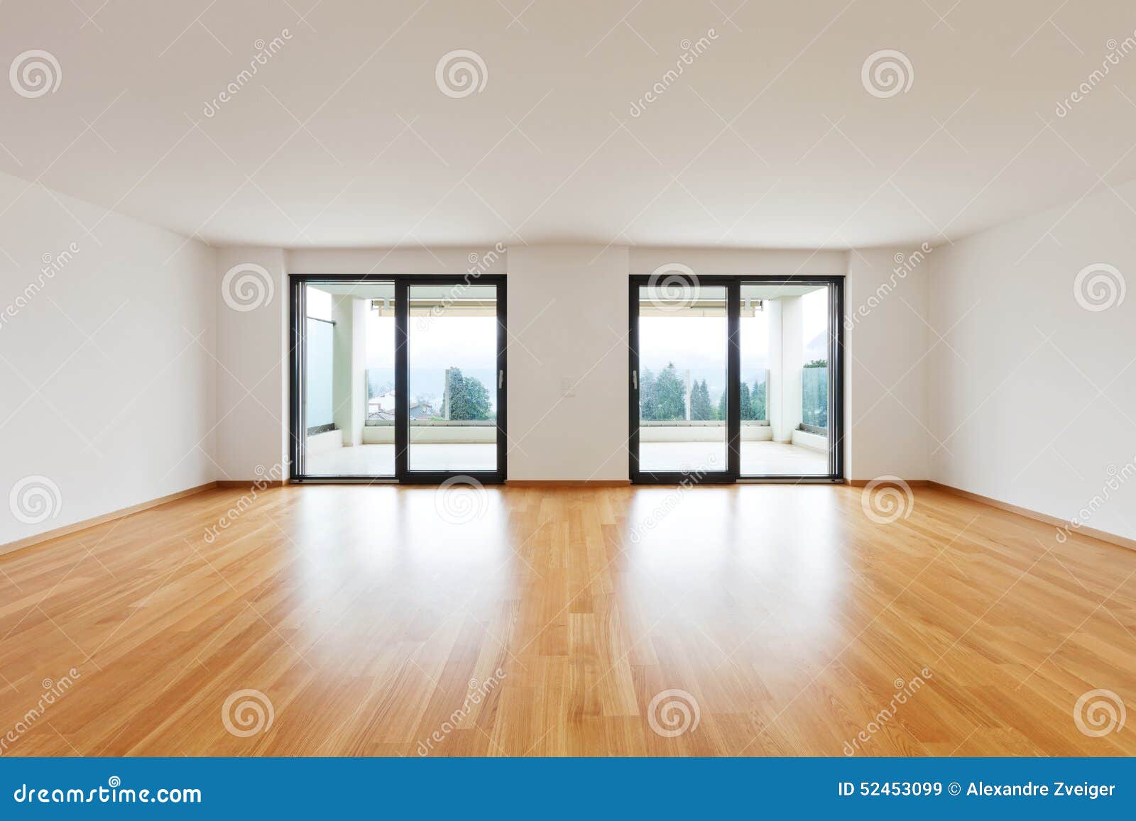 Interior Modern Empty Flat, Apartment Stock Image - Image of modern ...