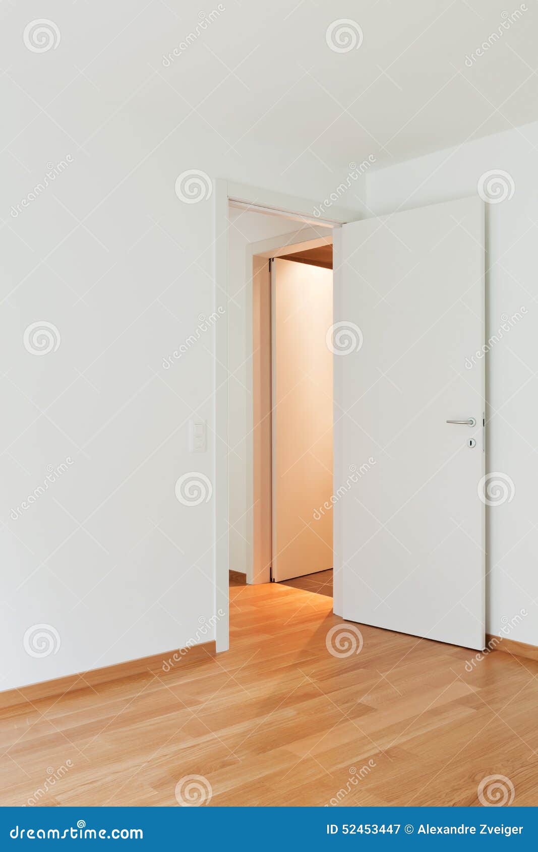 Interior Modern Empty Flat, Apartment Stock Image - Image of modern ...