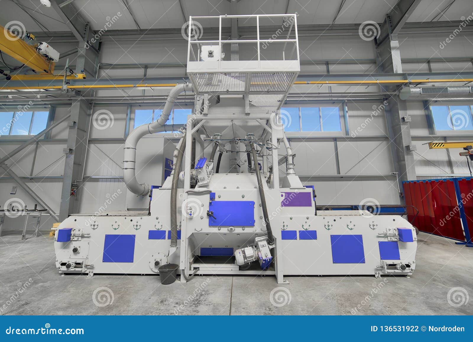 Interior of a Modern Factory. a Bright Large Workshop, Inside There is ...