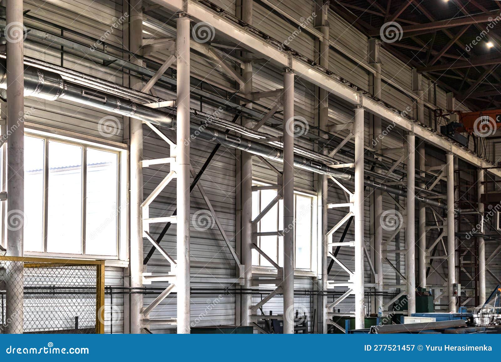 Interior of a Modern Factory. a Bright Large Workshop Stock Image ...