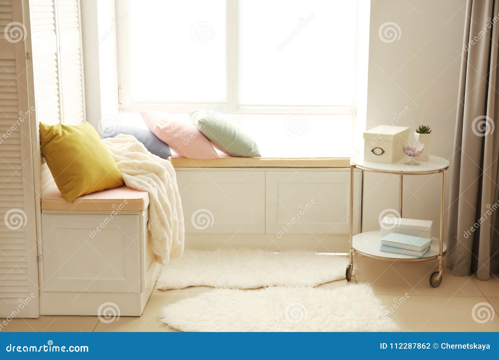 Interior of Modern Flat with Comfortable Place Stock Photo - Image of ...