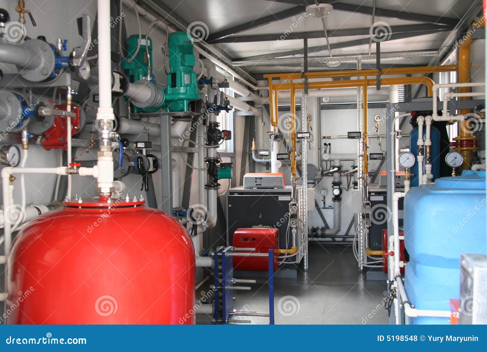 Interior of Modern Gas Boiler-house Stock Photo - Image of machinery ...